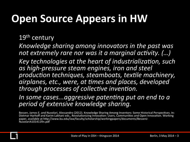 Open Source Hardware -- state-of-play | PPT