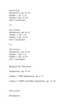 OSH 2305, Fleet and Driver Safety 1 Course Learnin | PDF