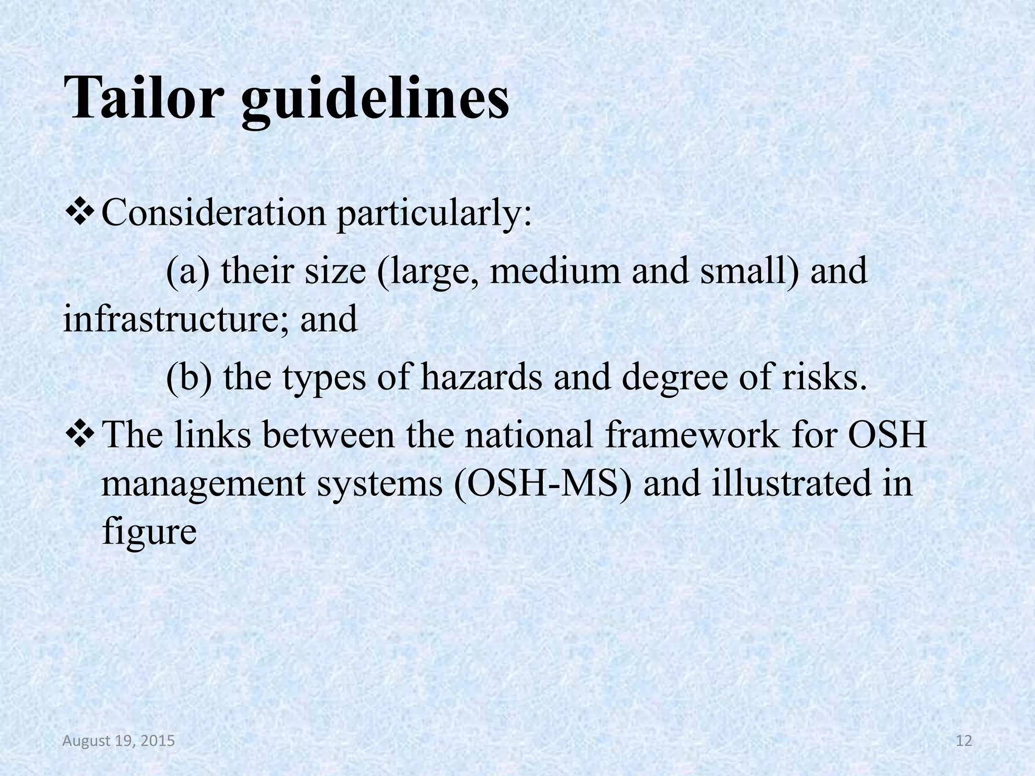 Intorduction to Occupational Safety & Health Management System(OSH-MS ...