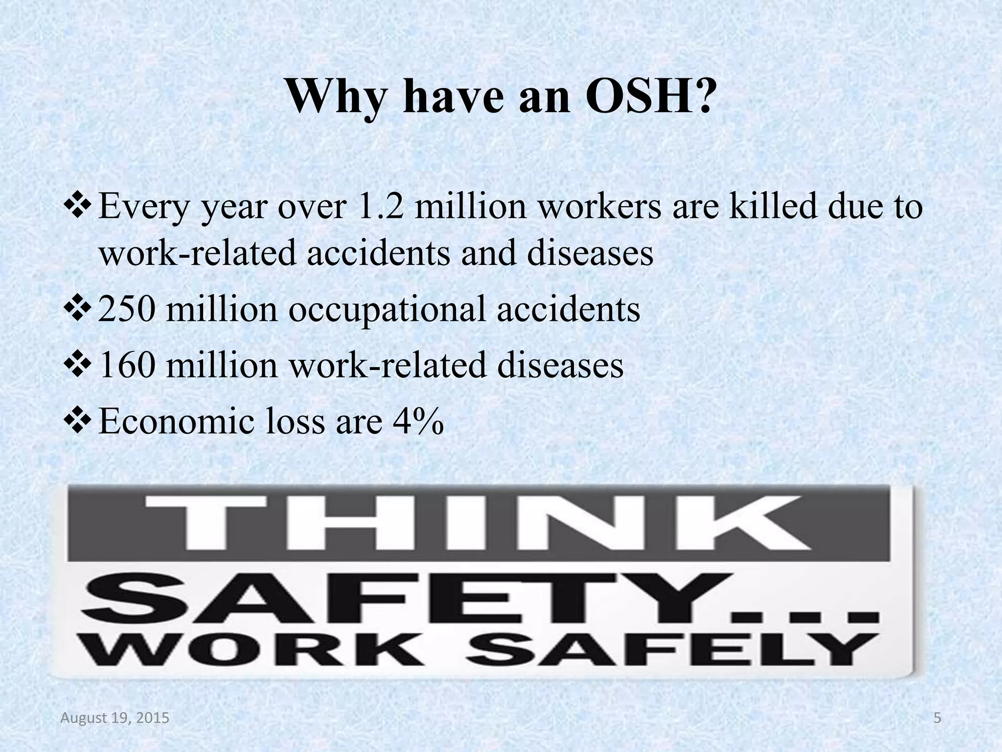 Intorduction to Occupational Safety & Health Management System(OSH-MS ...