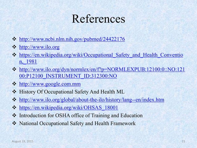 Intorduction to Occupational Safety & Health Management System(OSH-MS ...