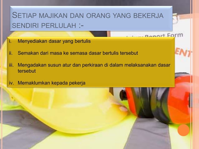 Occupational safety and health (OSHA) | PPT