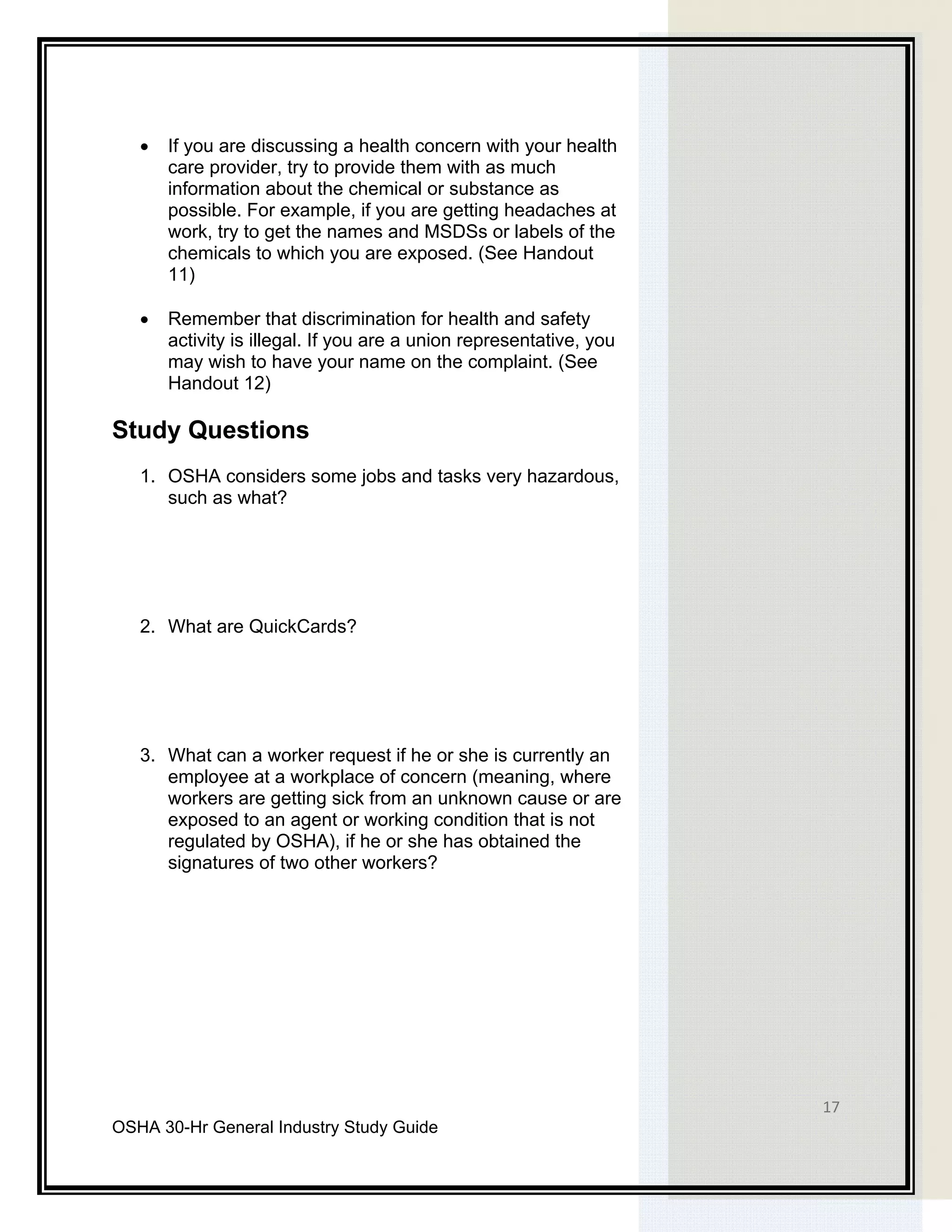 Osha 30 hour General Industry Outreach Training | PDF