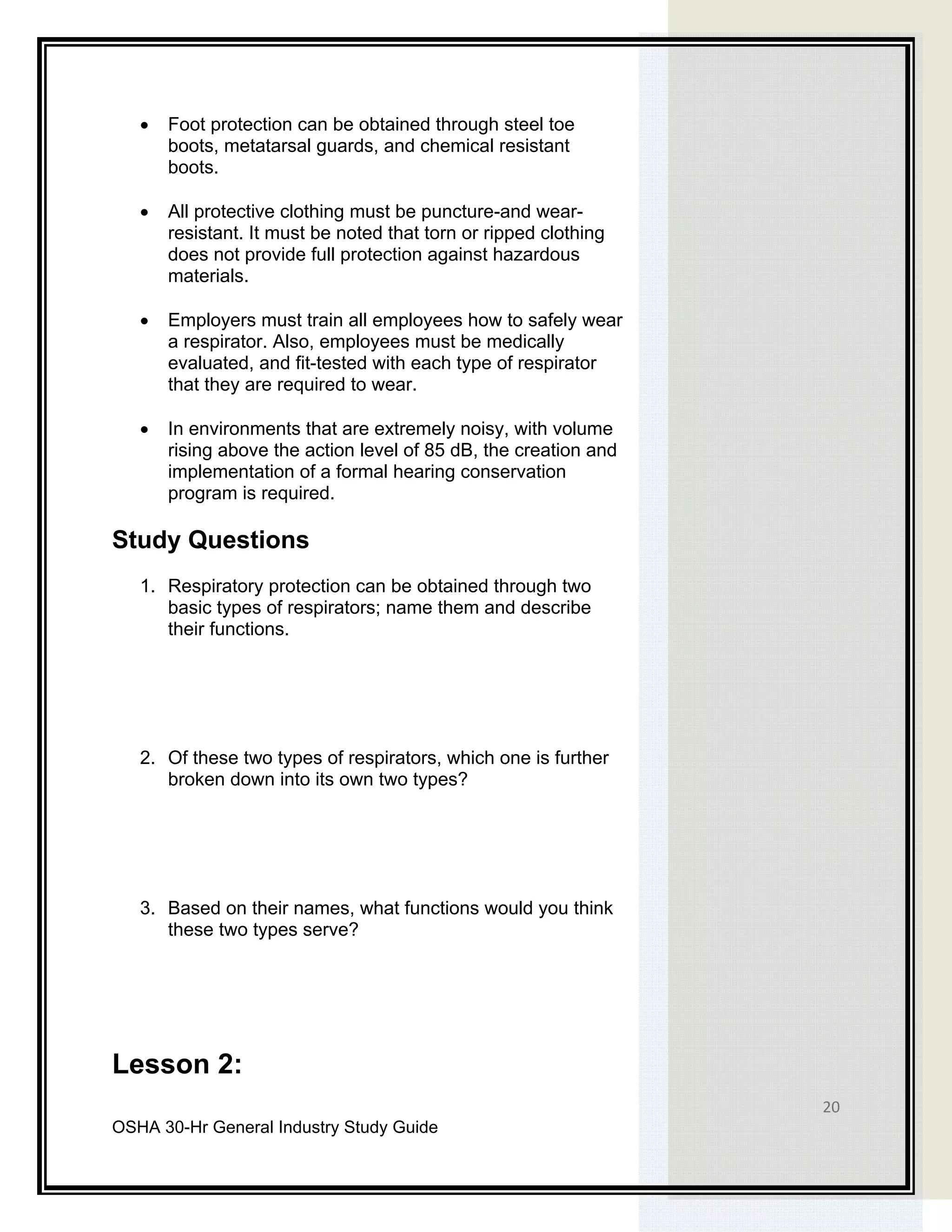 Osha 30 hour General Industry Outreach Training | PDF