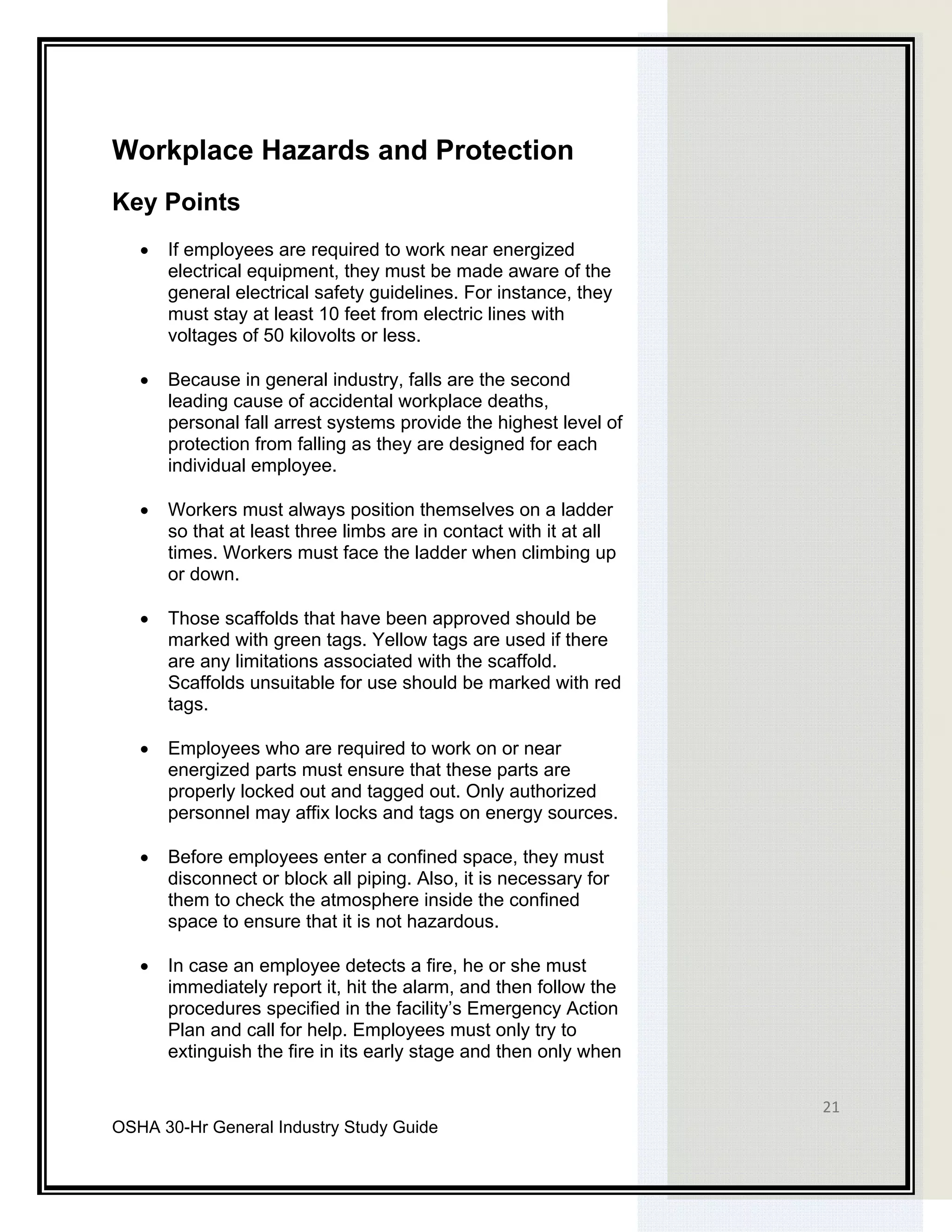 Osha 30 hour General Industry Outreach Training | PDF