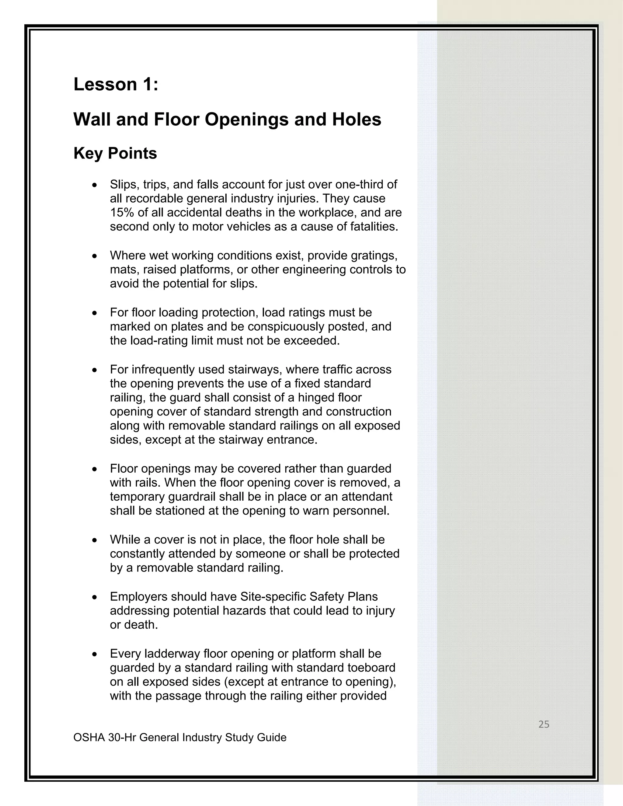 Osha 30 hour General Industry Outreach Training | PDF