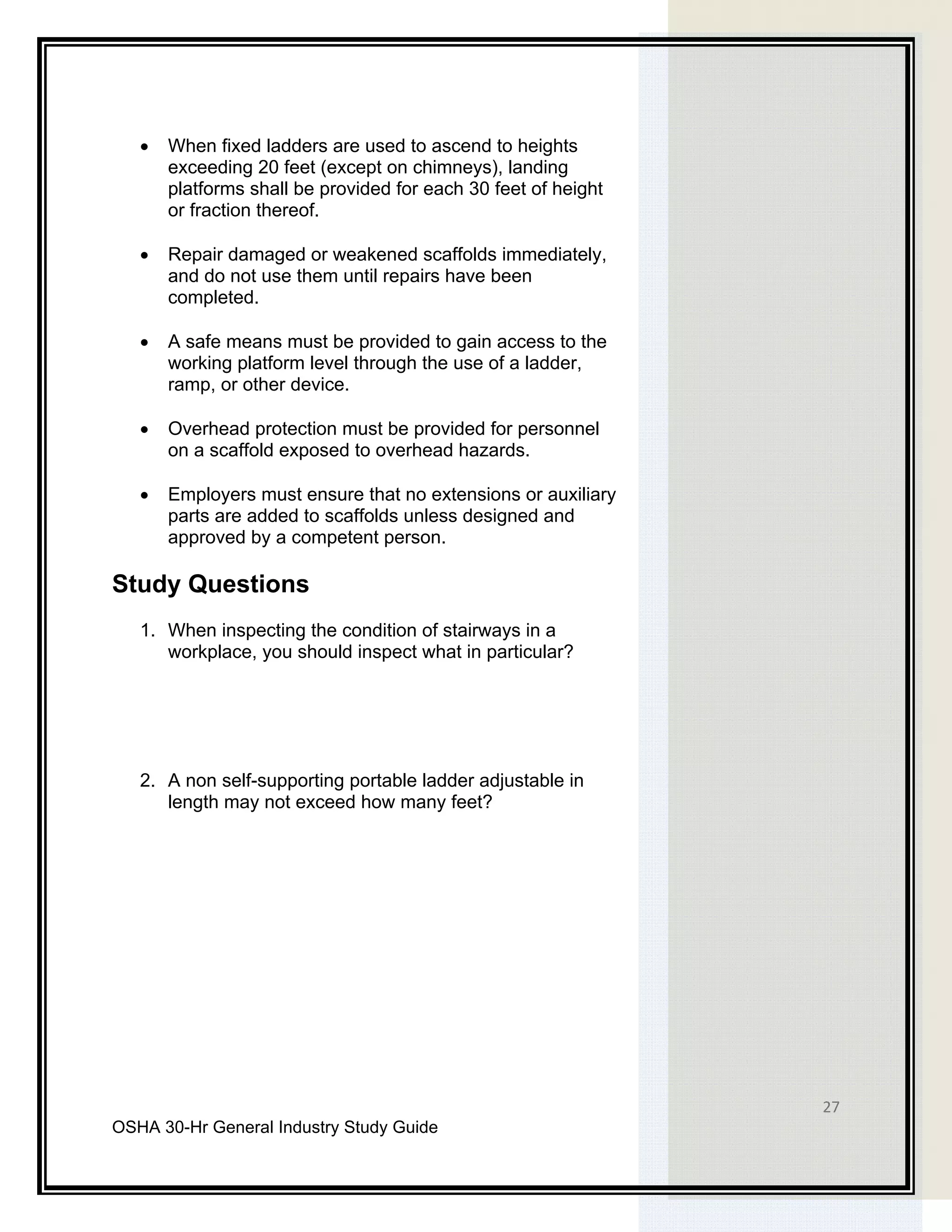 Osha 30 hour General Industry Outreach Training | PDF