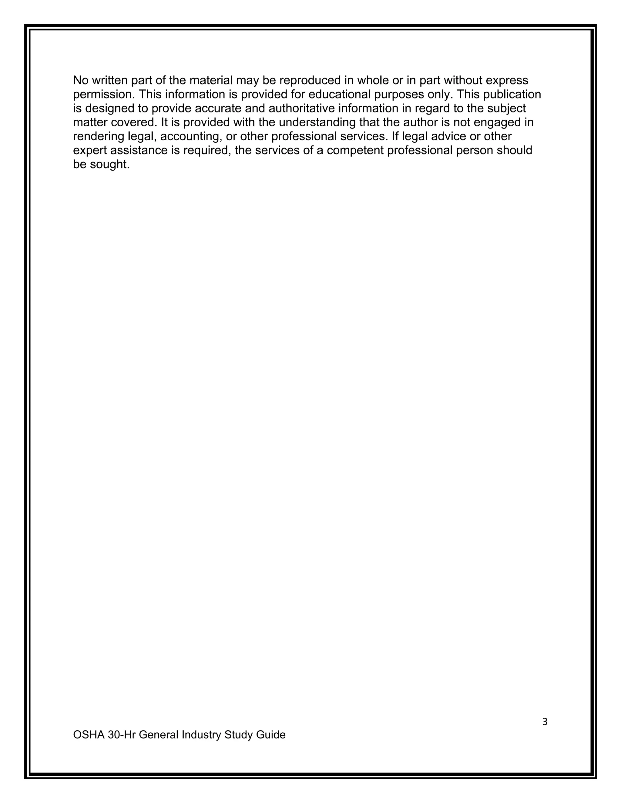 Osha 30 hour General Industry Outreach Training | PDF