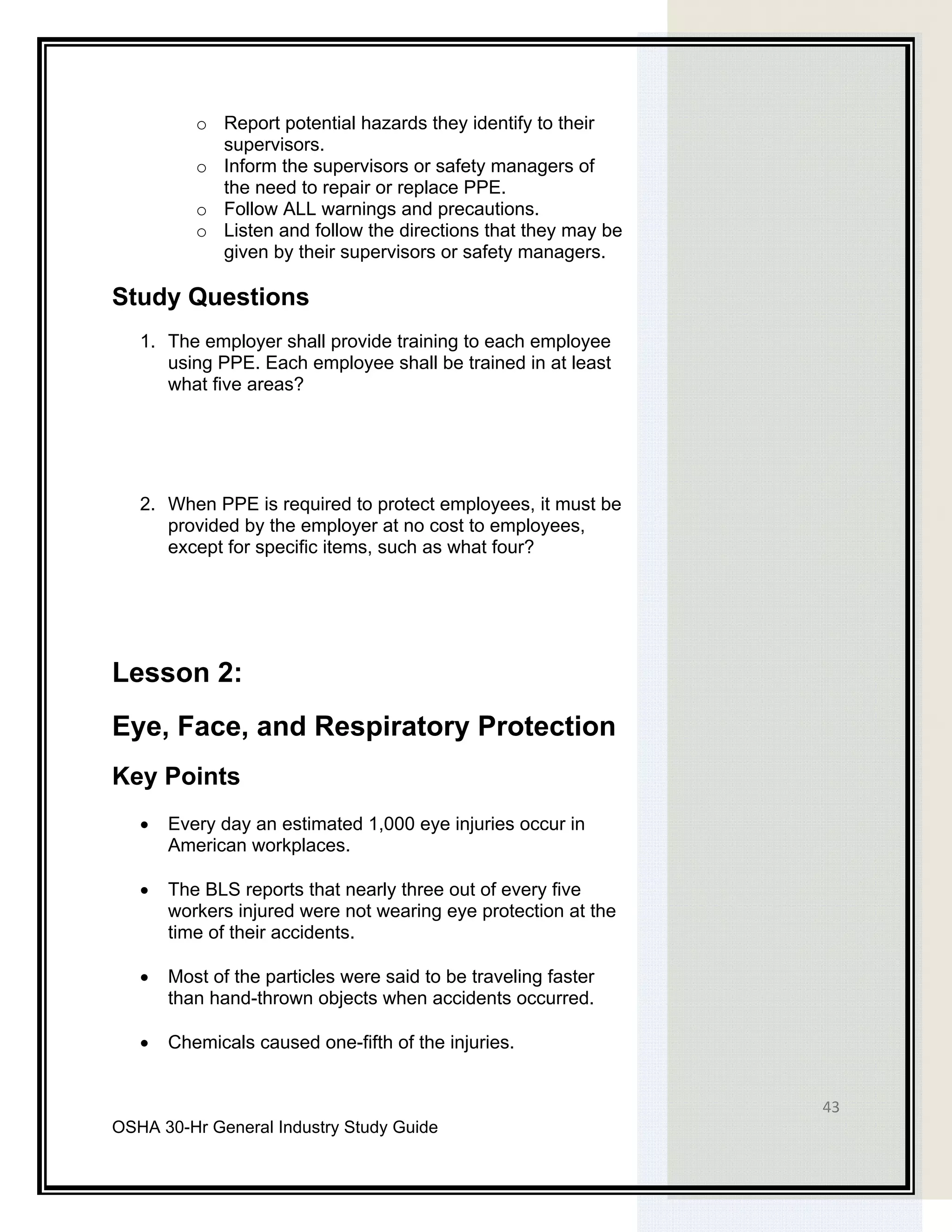 Osha 30 hour General Industry Outreach Training | PDF