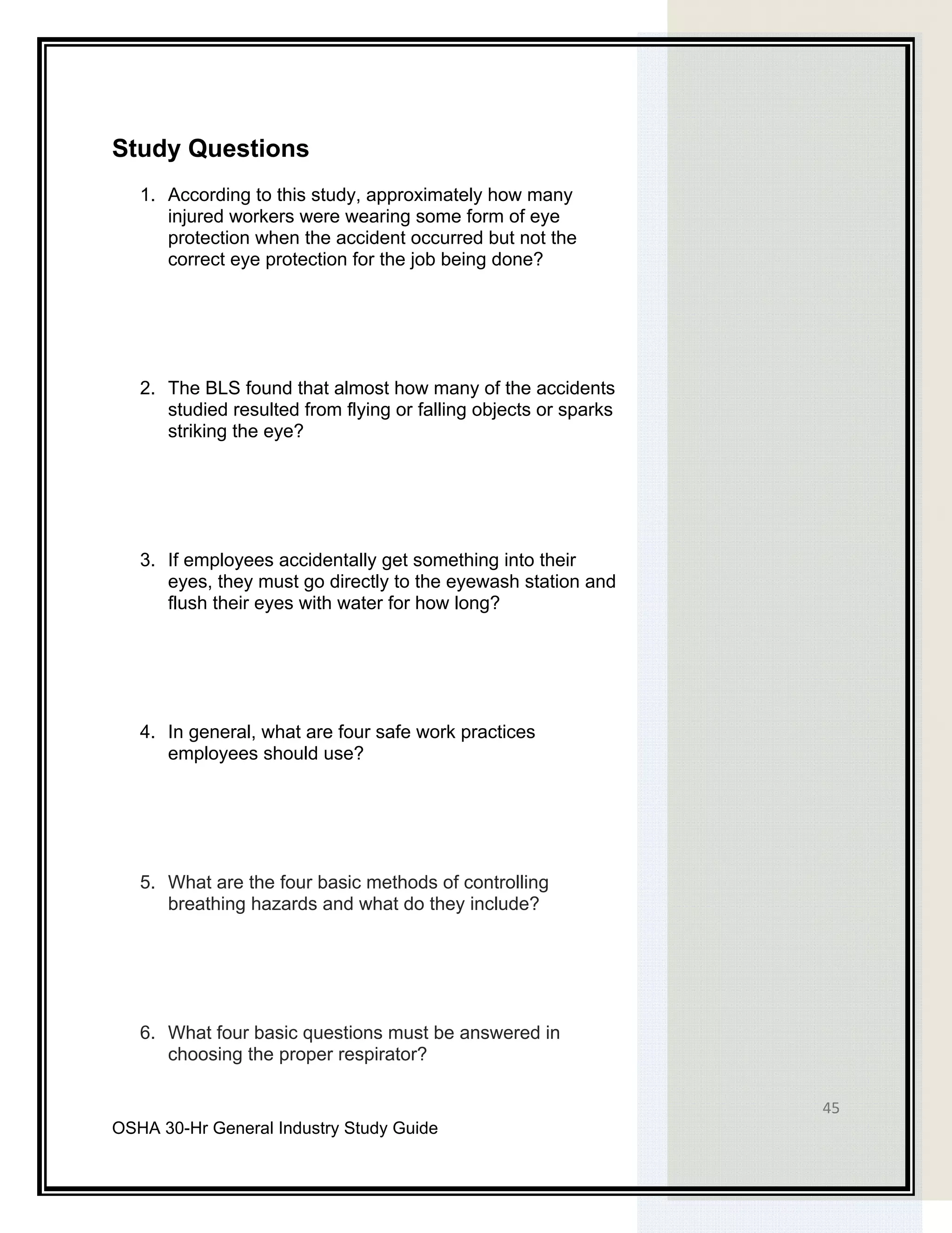 Osha 30 hour General Industry Outreach Training | PDF