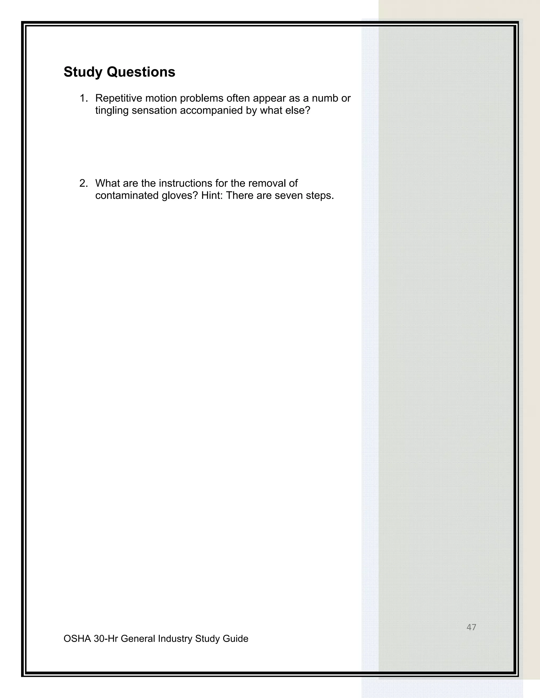 Osha 30 hour General Industry Outreach Training | PDF