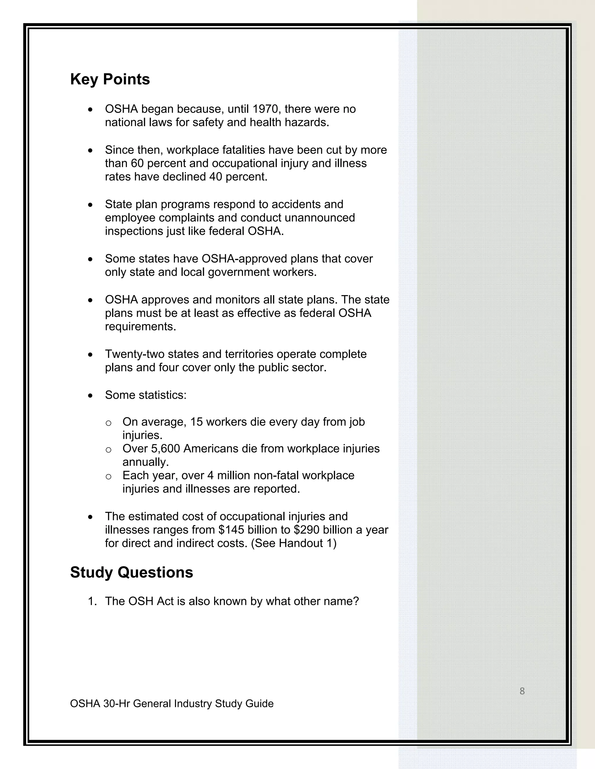 Osha 30 hour General Industry Outreach Training | PDF