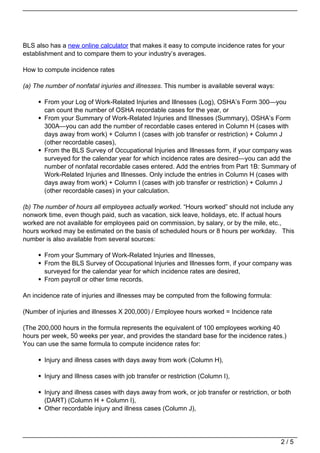 OSHA Incident Rate | PDF