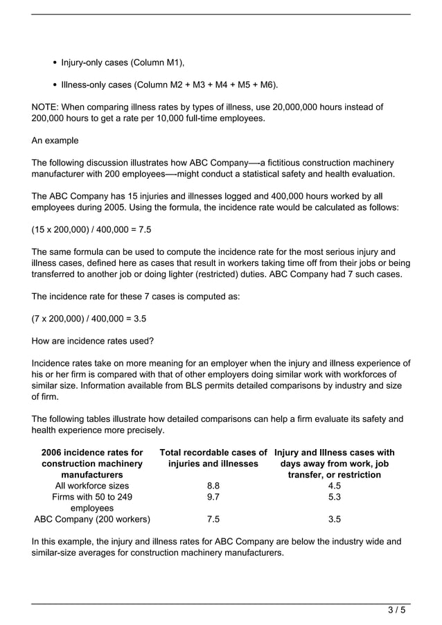 OSHA Incident Rate | PDF