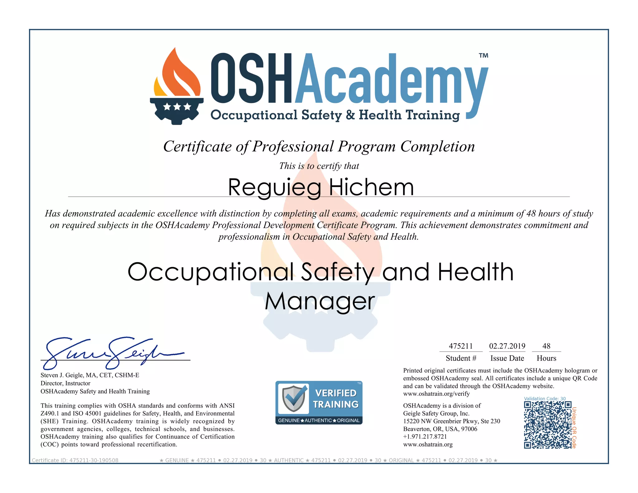 Osha occupational safety and health-manager | PDF