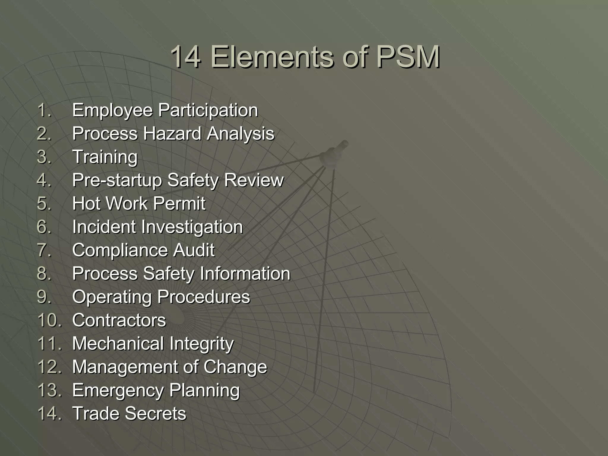 OSHA PSM Regulations | PPT