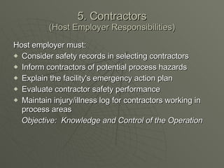 OSHA PSM Regulations | PPT