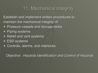 OSHA PSM Regulations | PPT