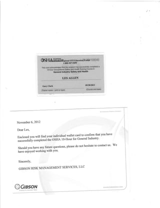 Osha 10 hr_training_card | PDF
