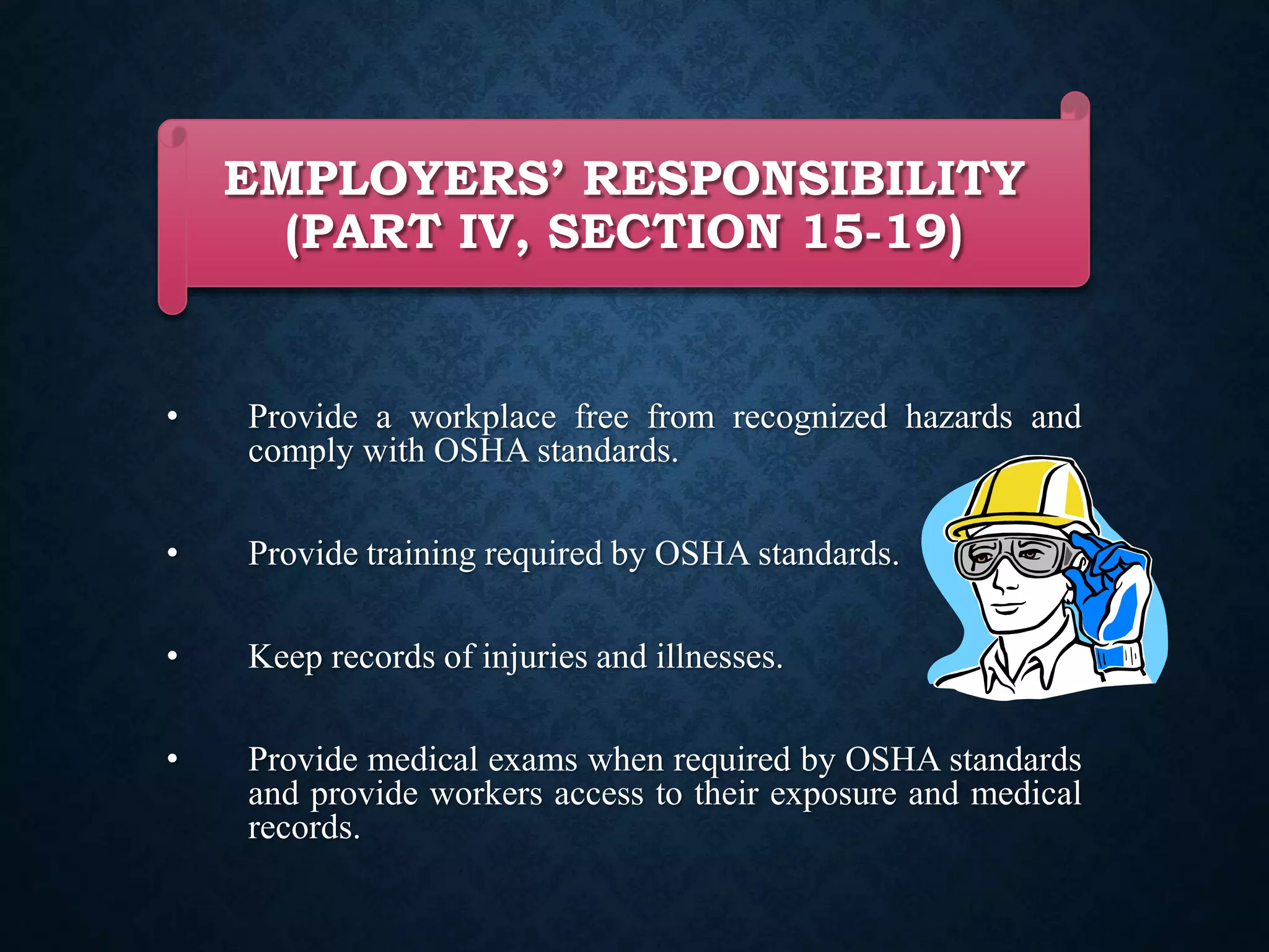 OSHA ACT 1994 | PPTX