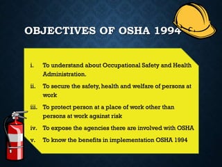 OSHA ACT 1994 | PPTX