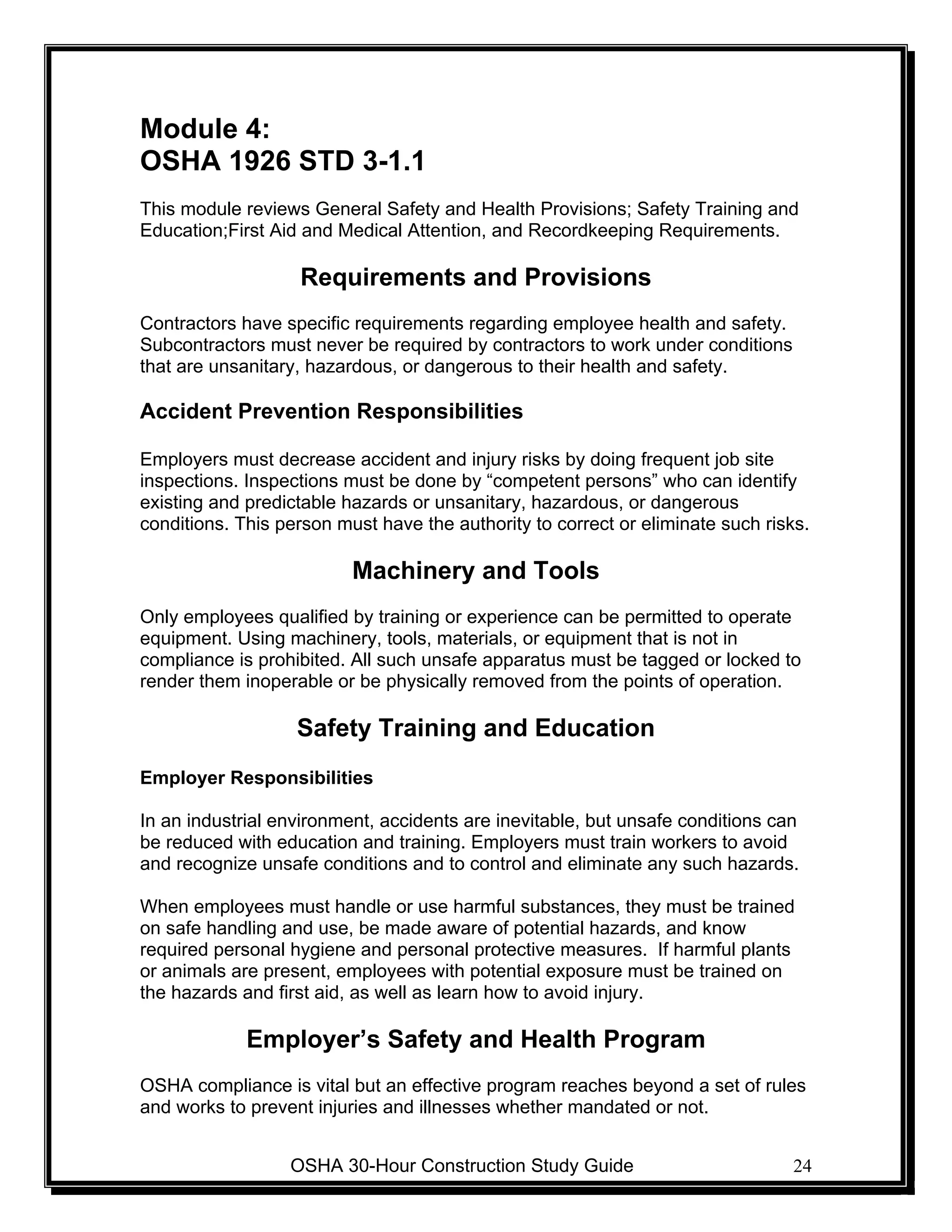 Osha 30 hour book | PDF