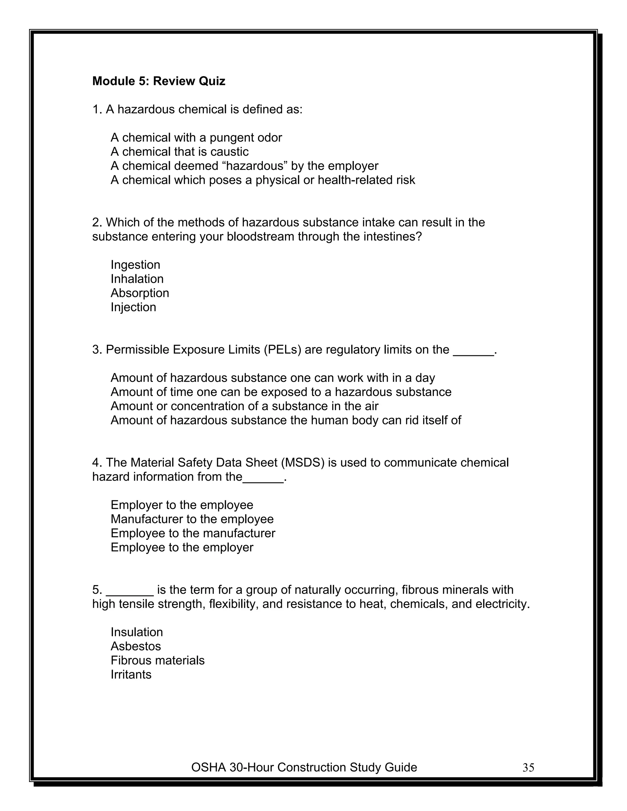 Osha 30 hour book | PDF