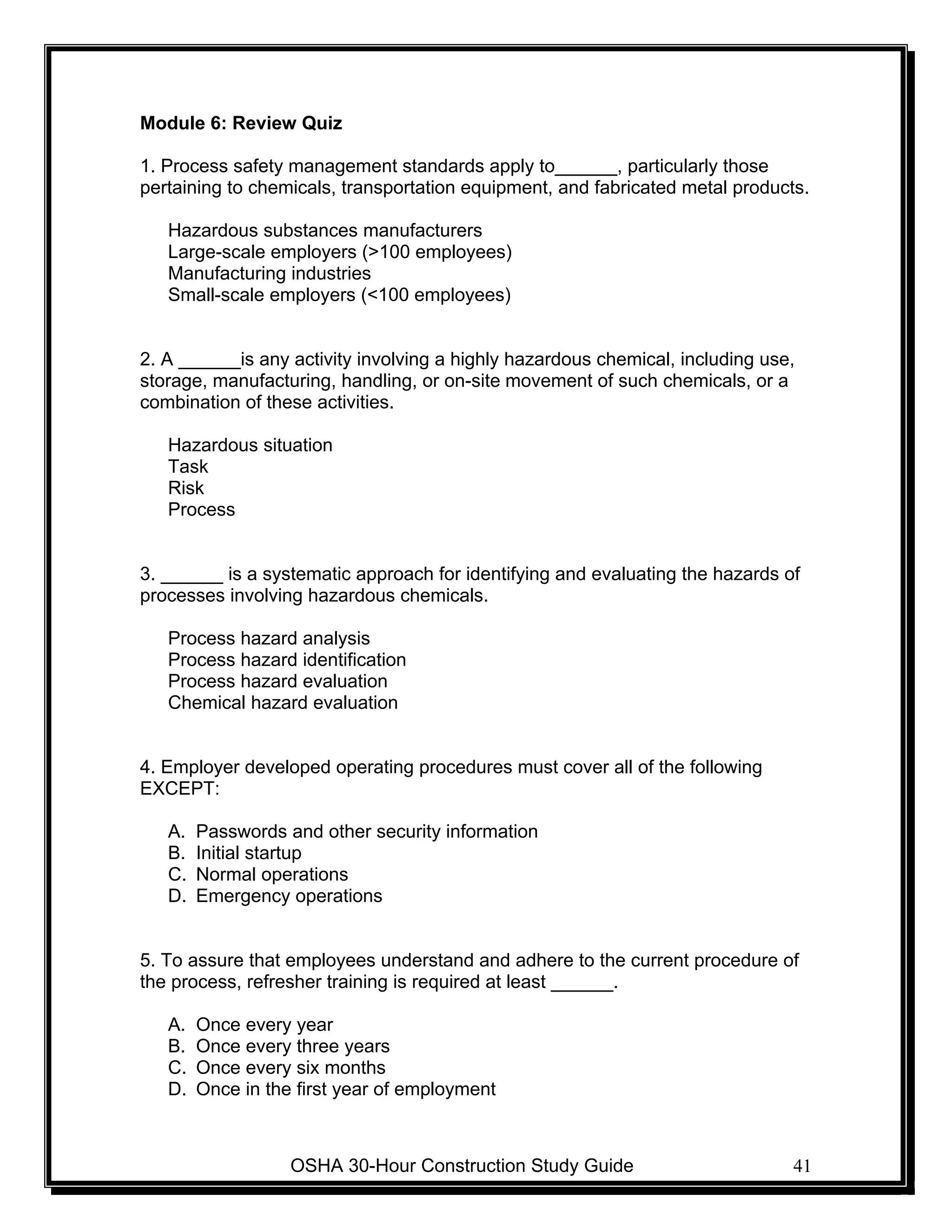 Osha 30 hour book | PDF