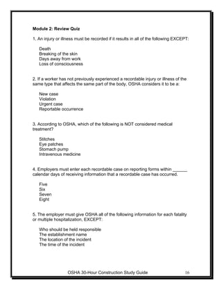 Osha 30 hour book | PDF