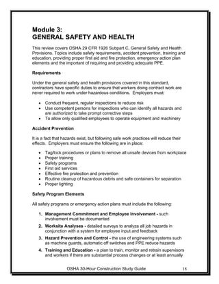 Osha 30 hour book | PDF