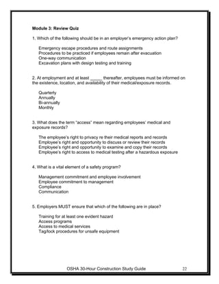 Osha 30 hour book | PDF