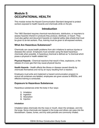 Osha 30 hour book | PDF