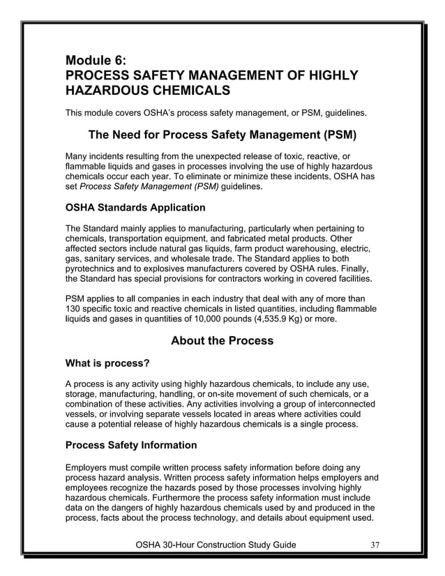 Osha 30 hour book | PDF | Law