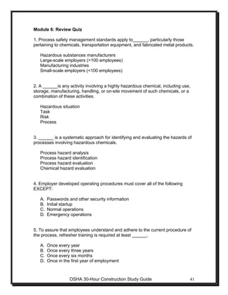 Osha 30 hour book | PDF