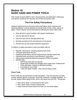 Osha 30 hour book | PDF