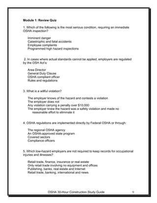 Osha 30 hour book | PDF