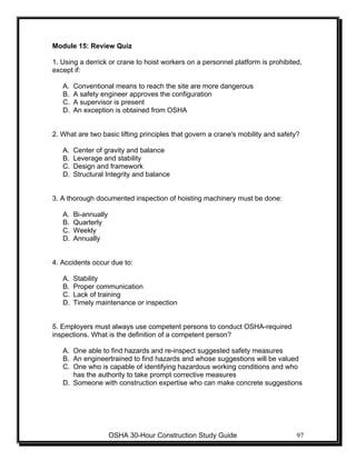 Osha 30 hour book | PDF