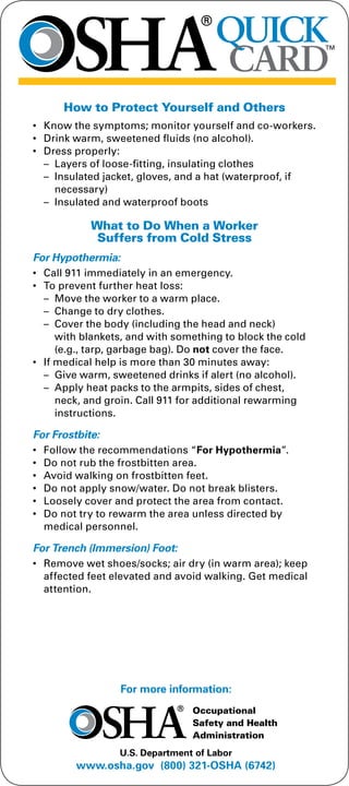 Protecting workers from cold stress | PDF