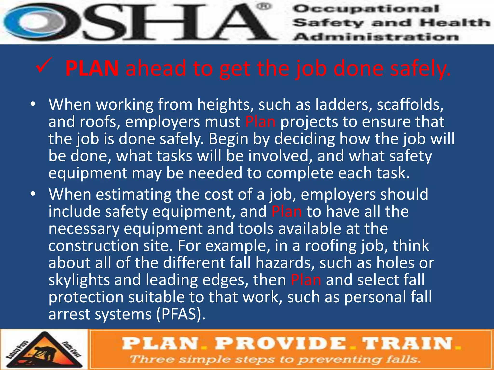 Osha 3 step fall protection | PPTX