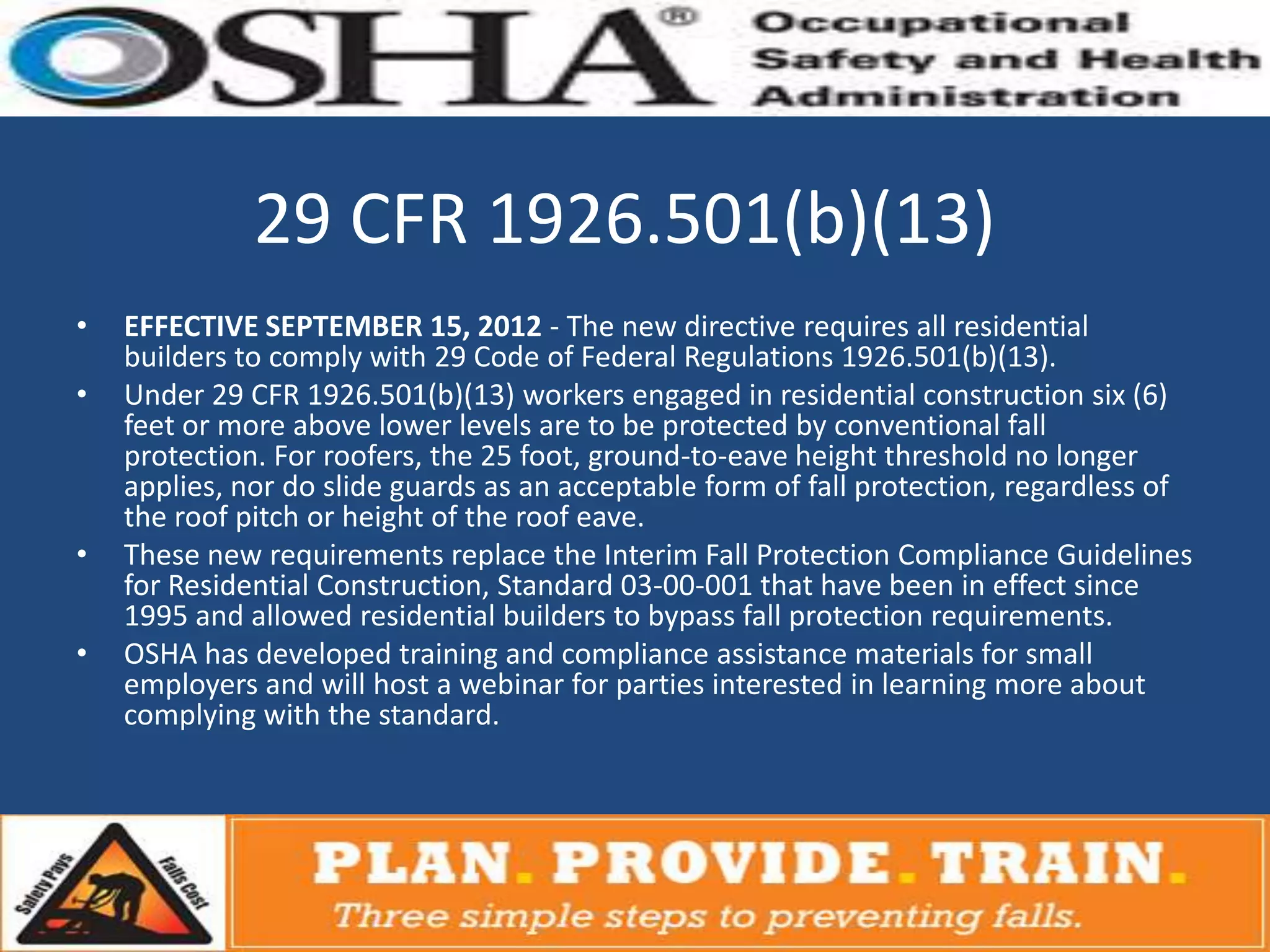 Osha 3 step fall protection | PPTX