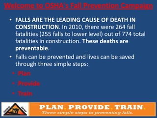 Osha 3 step fall protection | PPTX