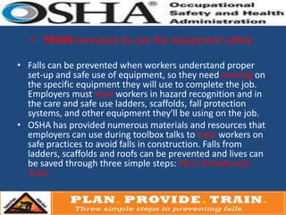 Osha 3 step fall protection | PPTX