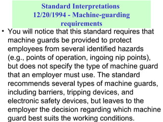 OSHA 10 Hour Machine Guarding #2 | PPT