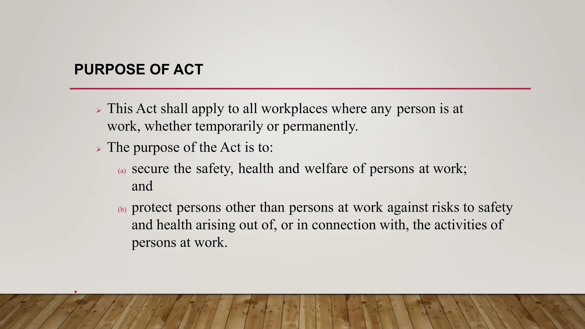 occupational safety and health act (OSHA) 2007 | PPTX
