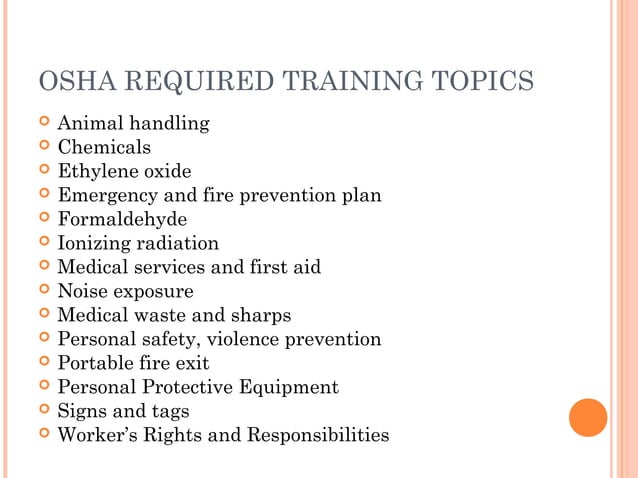 Osha and veterinary medicine | PPT