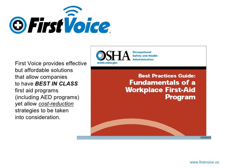 Osha Best Practice Aed & First Aid First Voice Offering