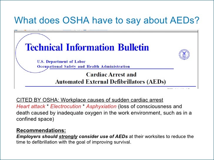 Osha Best Practice Aed & First Aid First Voice Offering