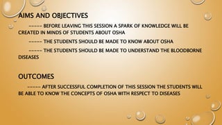 OSHA Bloodborne Pathogens Standard | PPT