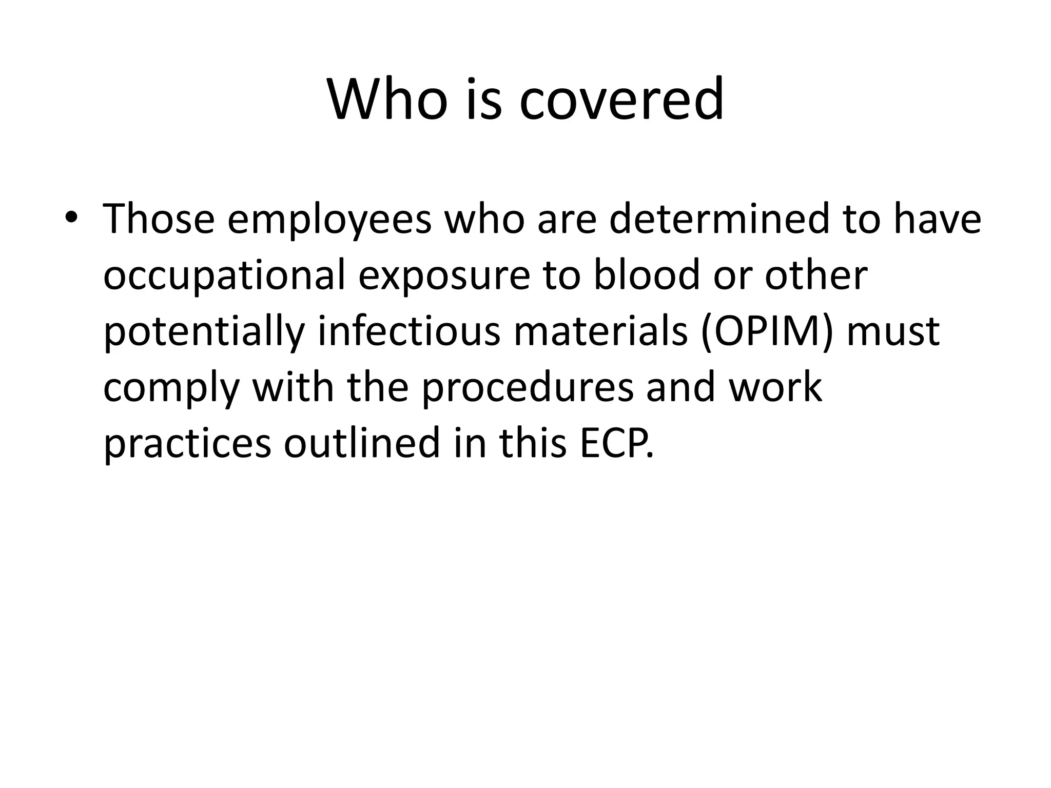 Osha bloodborne pathogens standard unit 3 | PPTX