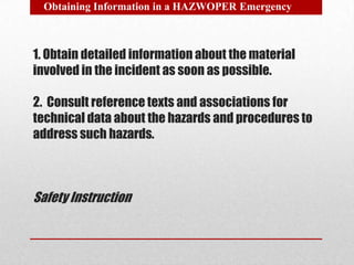 Oshacampus hazwoper training | PPTX